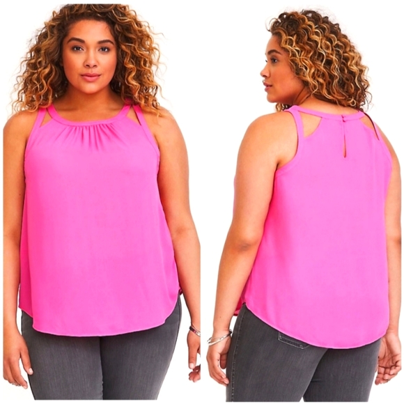 torrid | Tops | Barbie Pink Torrid Strappy Trapeze Top 2x | Poshmark